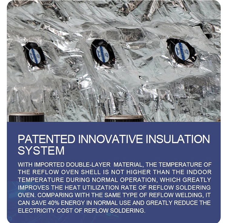 Deluxe 8 Upper/8 Lower Heating Zones Reflow Oven (Chain-driven Rail ...